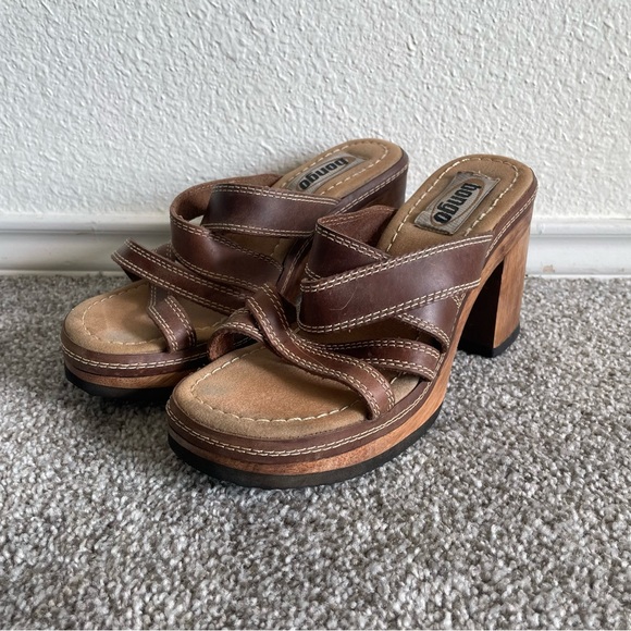 BONGO | Shoes | Vintage Bongo Sandals Womens 8 Chunky Platform Heels ...